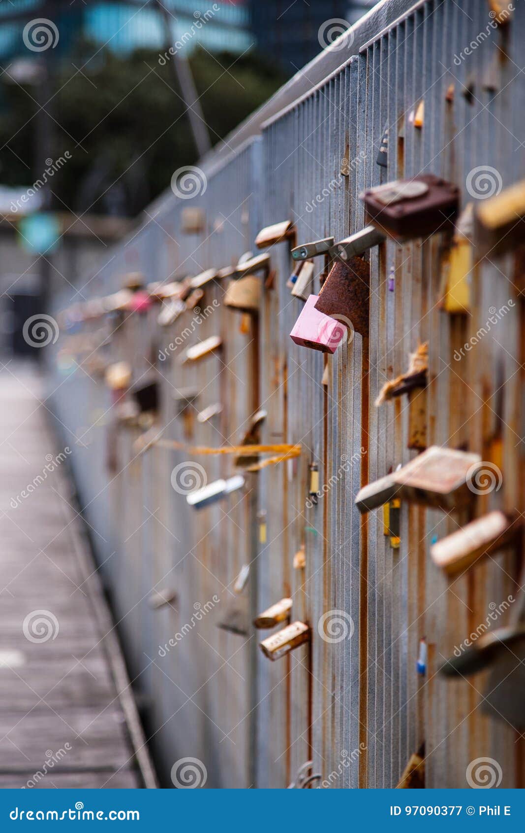 Locks on Bridge stock image. Image of love, paris, bridge - 97090377