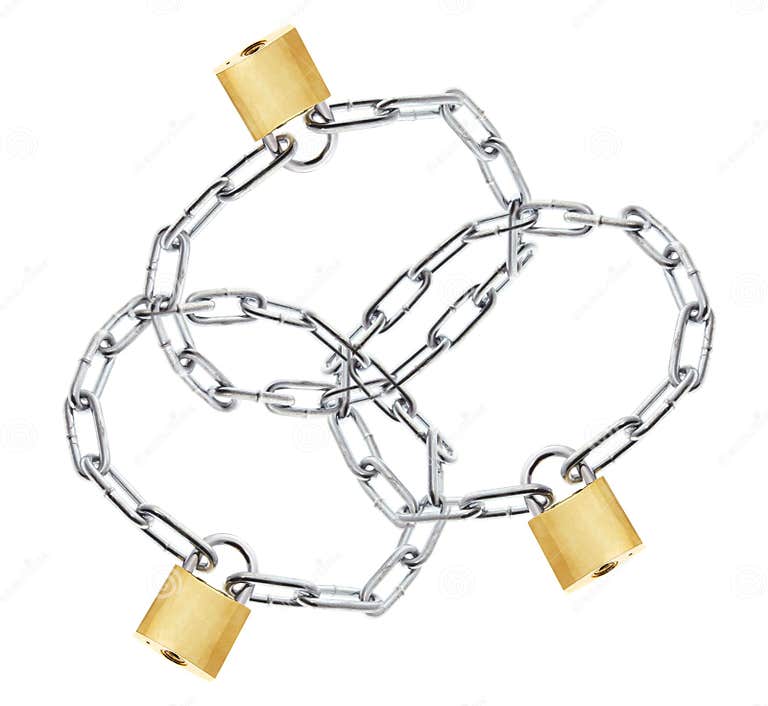 Locks and Chains stock photo. Image of safeguard, cutout - 10162470