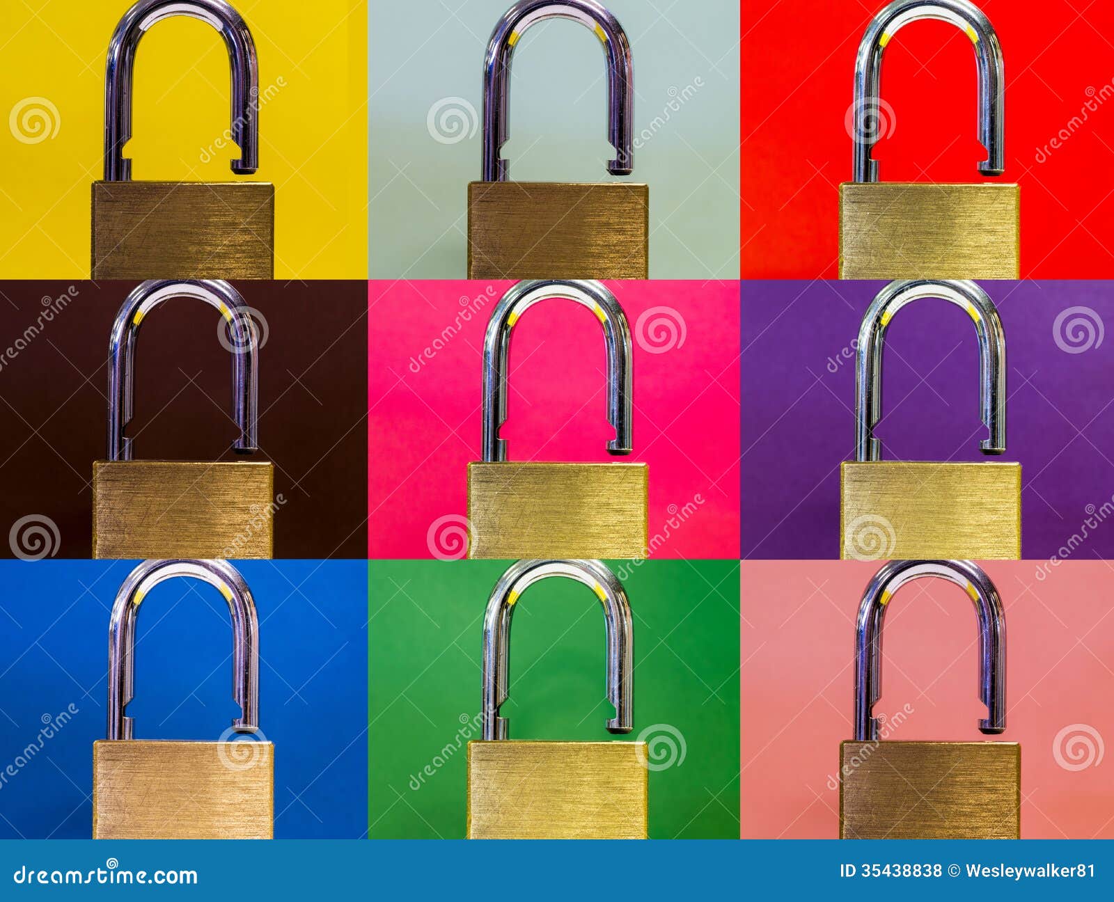 Locks on Coloured Background Stock Photo - Image of potential, unlock ...