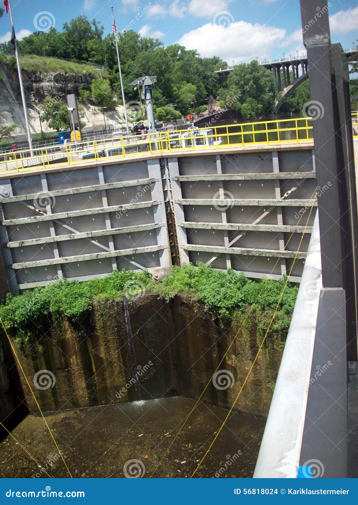 Locks and Dam No. 1 stock photo. Image of details, cloudy - 56818024