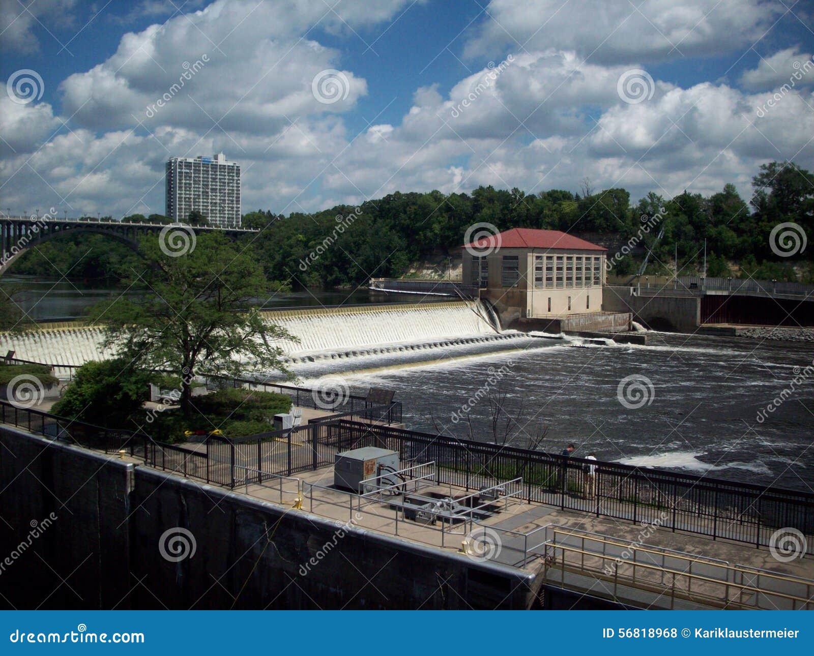Locks and Dam No. 1 stock photo. Image of leaves, bridge - 56818968