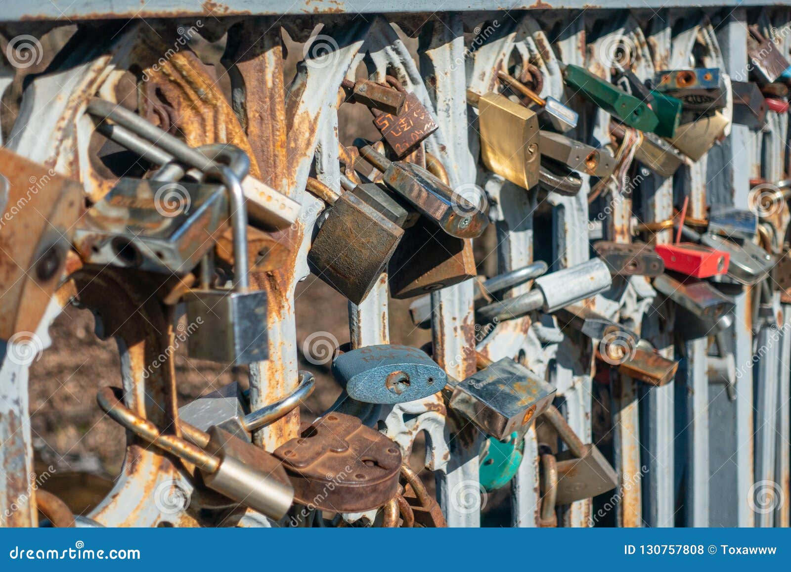 Locks on the Fence of Bridge Stock Photo - Image of germany, outdoors ...