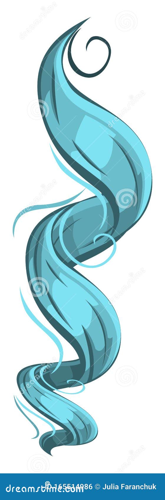 Locks of Hair. Vector Illustration Isolated on a White Background Stock ...
