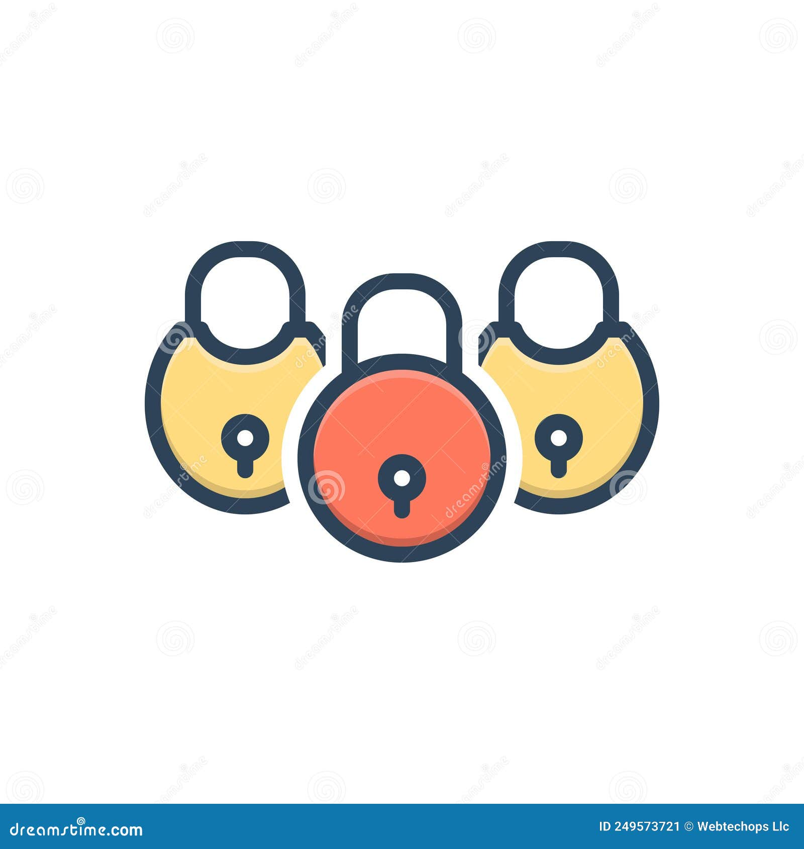 Color Illustration Icon for Locks, Lockage and Lock on Stock ...