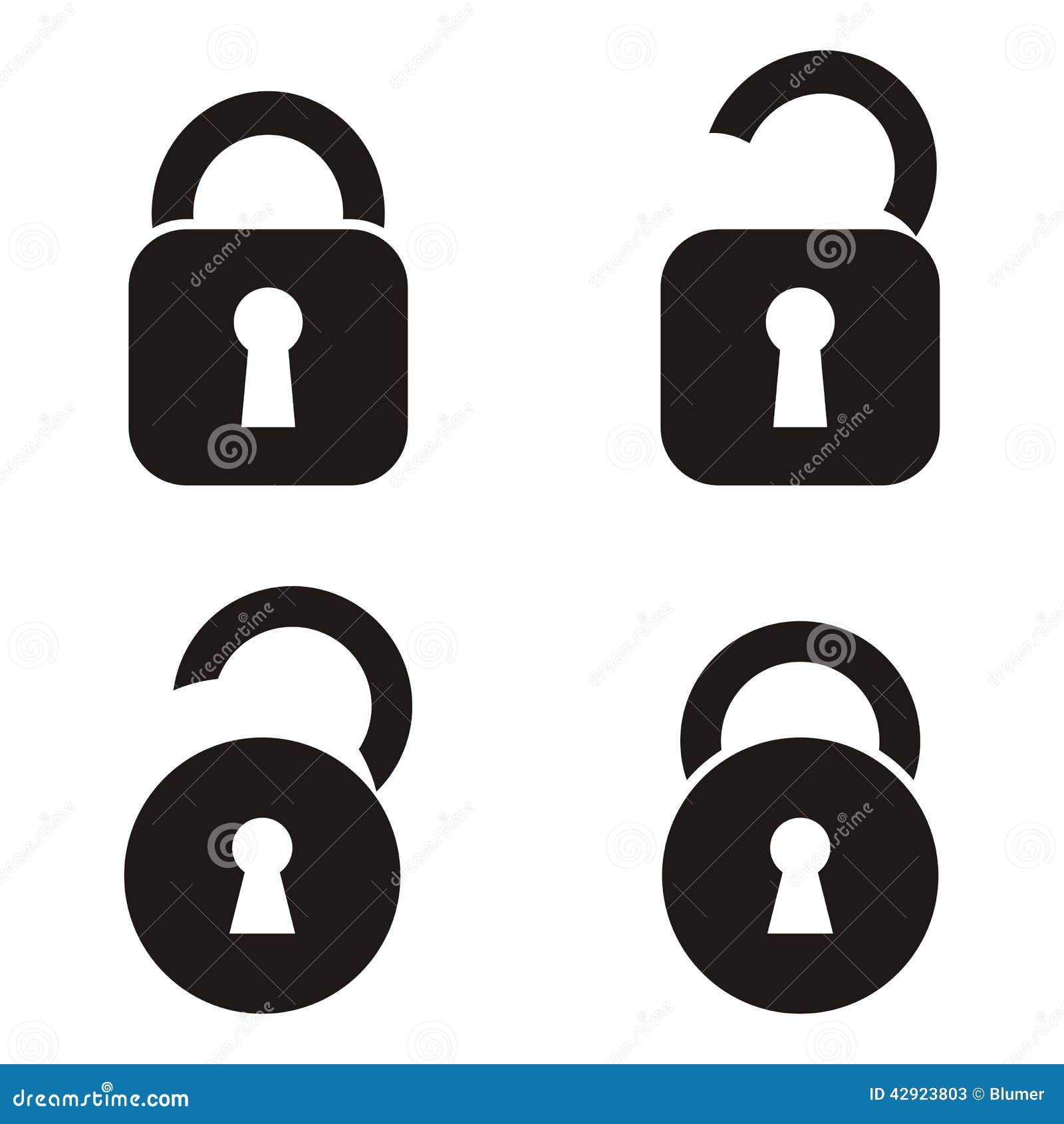 Locks Cartoon Vector | CartoonDealer.com #5330713