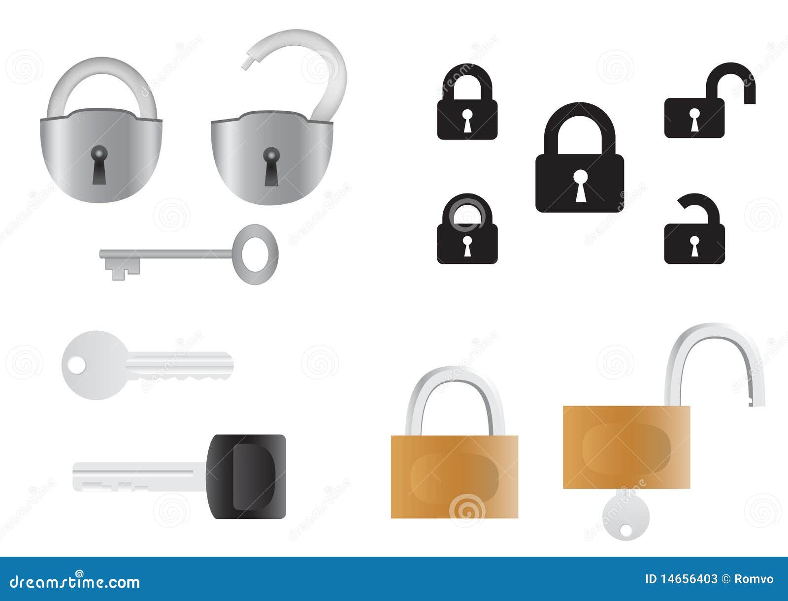 Locks Cartoon Vector | CartoonDealer.com #5330713