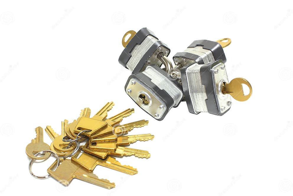 Locks and keys stock image. Image of steel, gold, keyring - 18047557