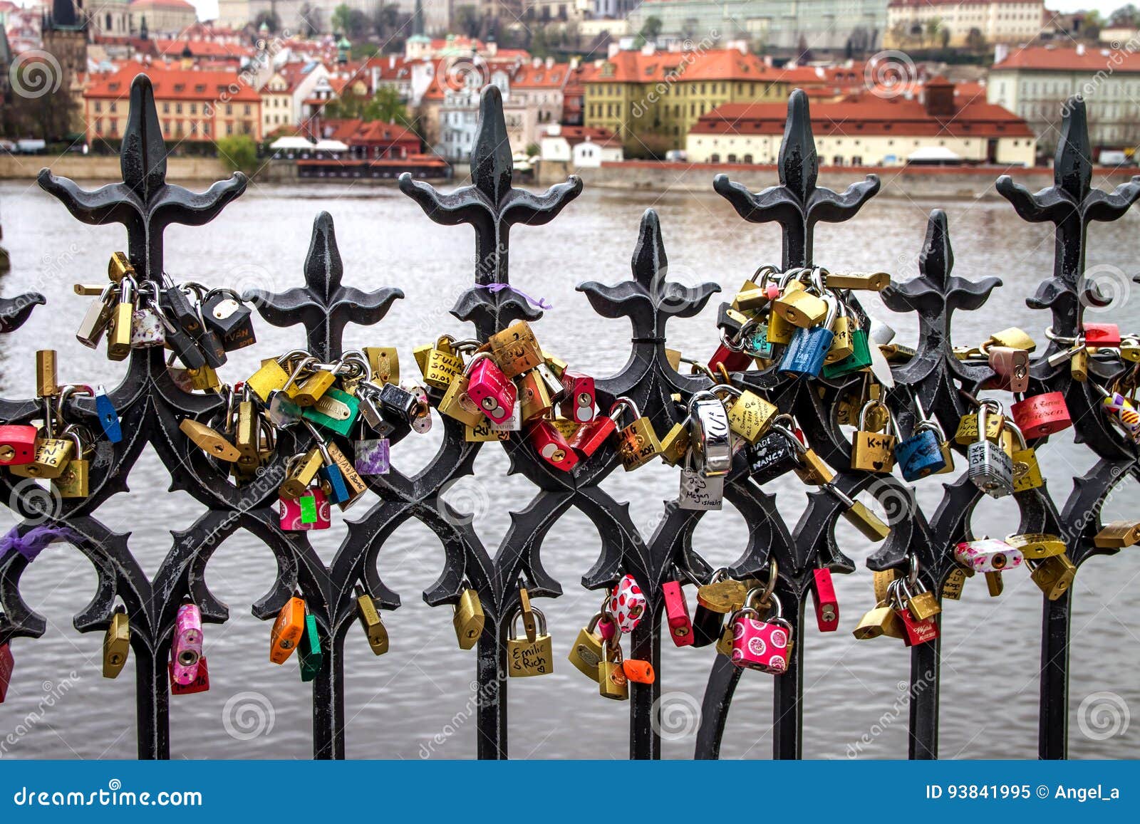Locks and Keys on Charles Bridge in Prague Editorial Image - Image of ...