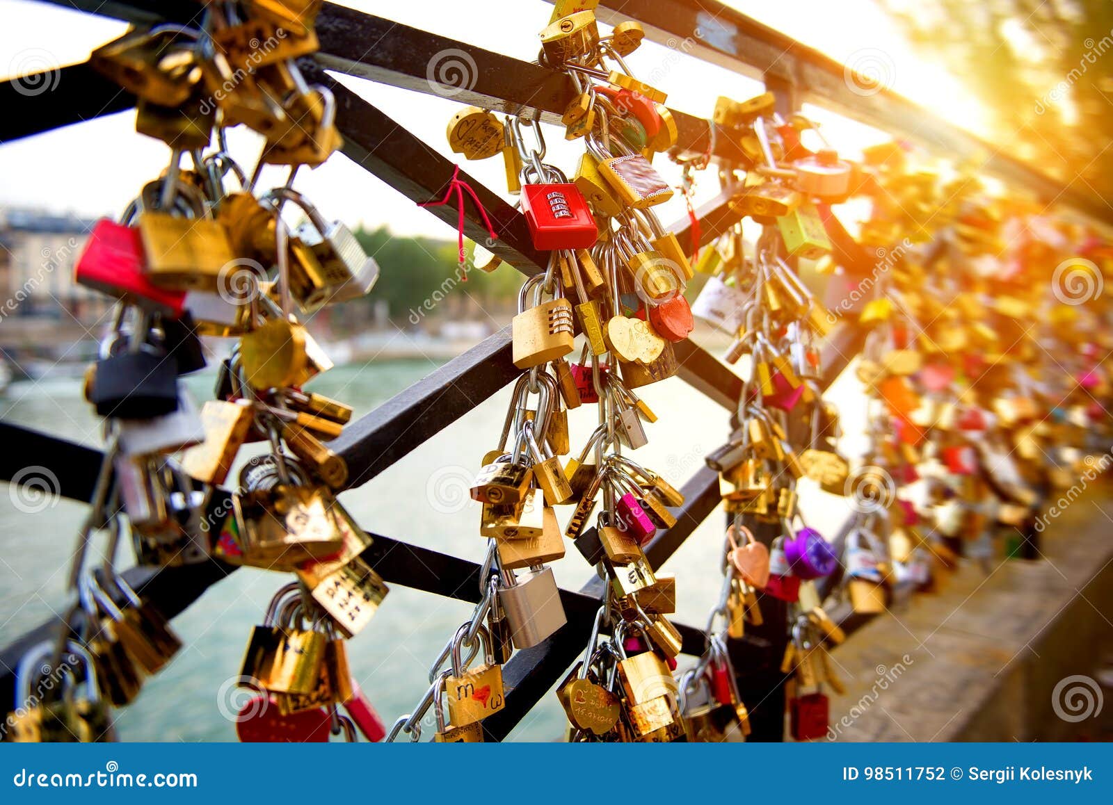 Locks of Love on Bridge in Paris Editorial Photography - Image of heart ...