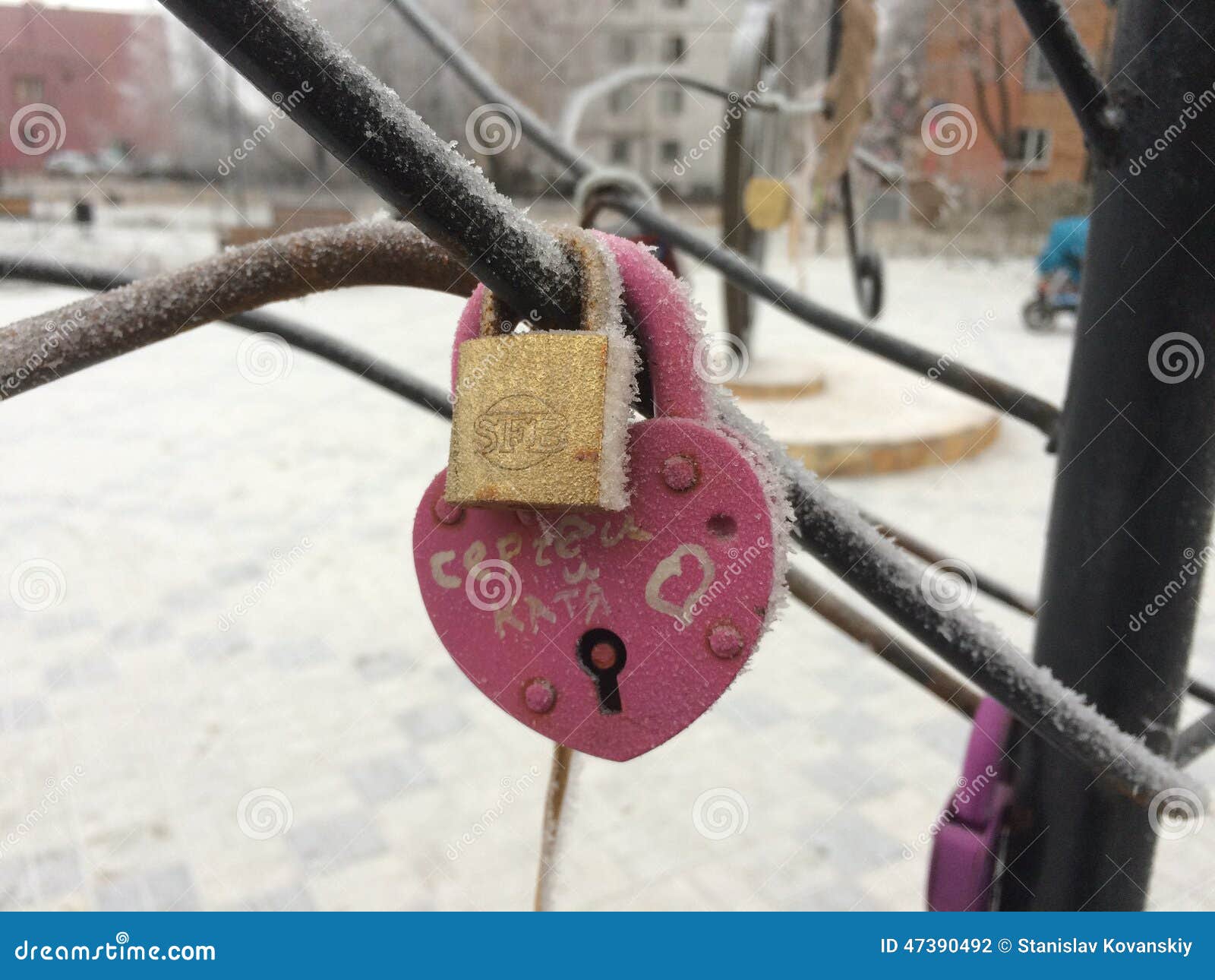 Locks love stock photo. Image of love, wedding, snow - 47390492