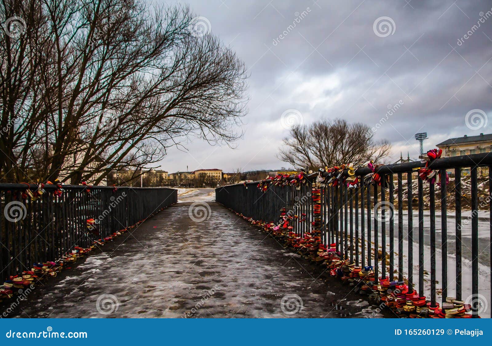 Locks for Lovers on the Bridge Stock Image - Image of element, exterior ...