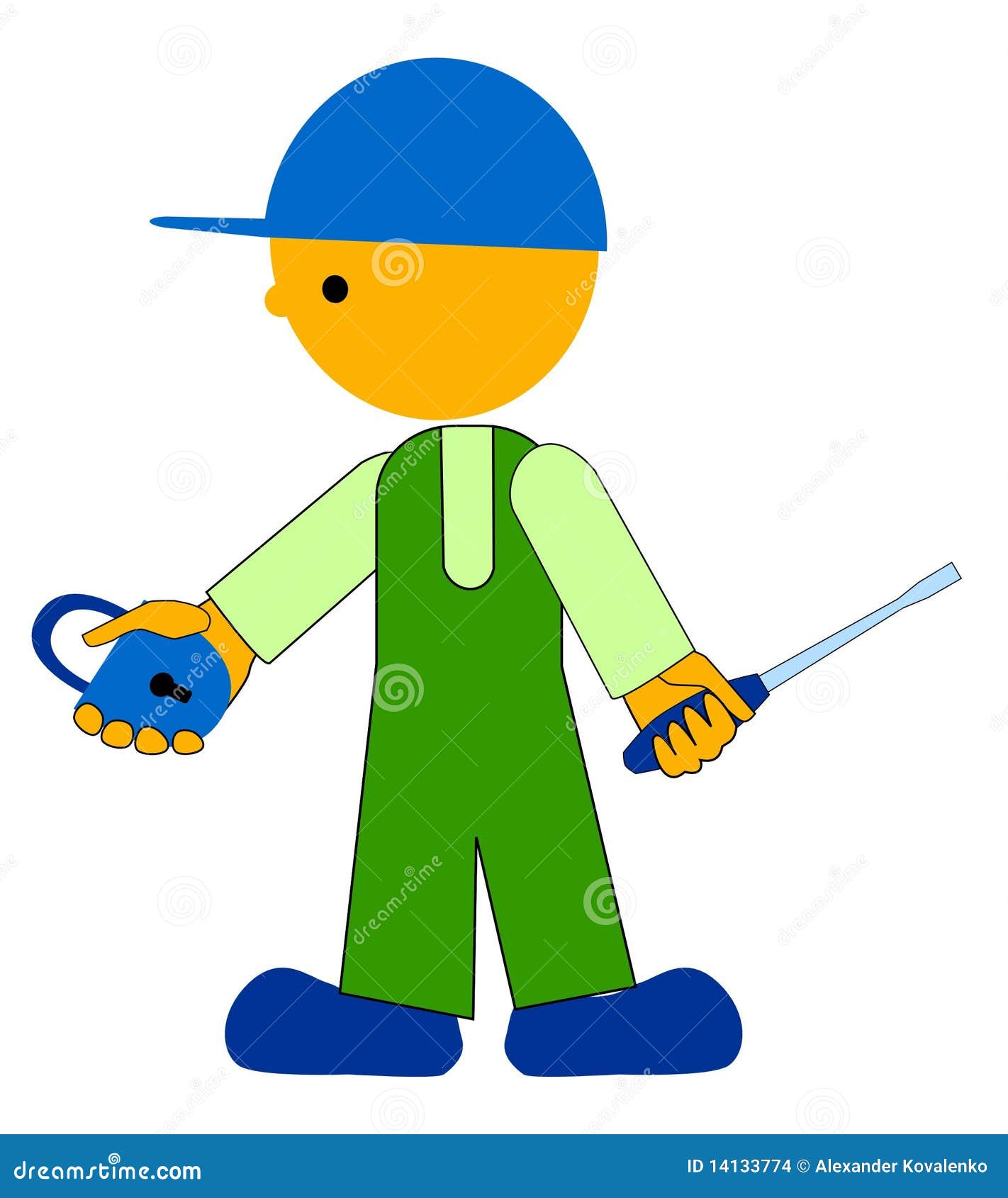 Locksmith stock vector. Illustration of symbol, manual - 14133774