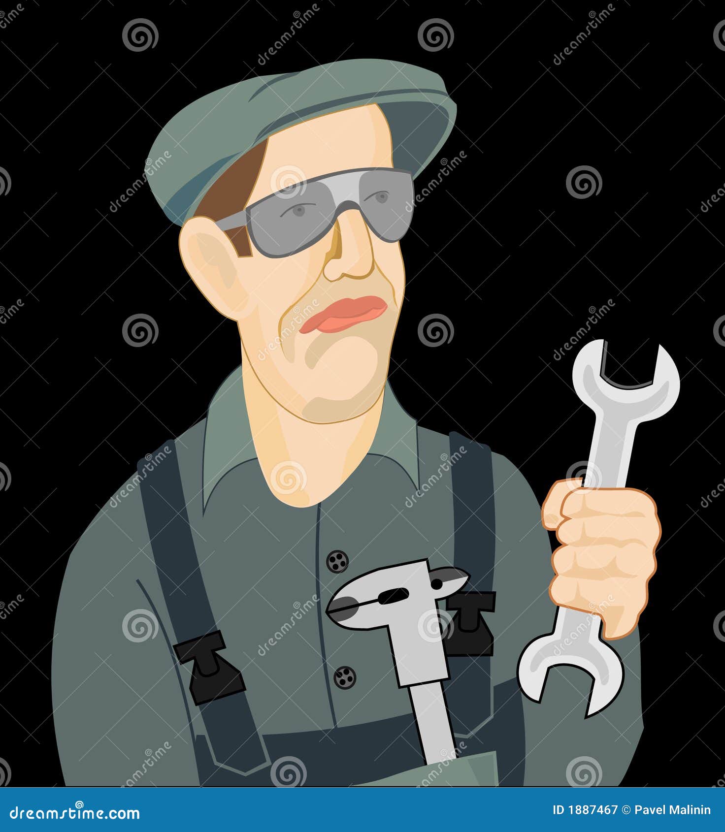 Locksmith stock vector. Illustration of calliper, cloth - 1887467