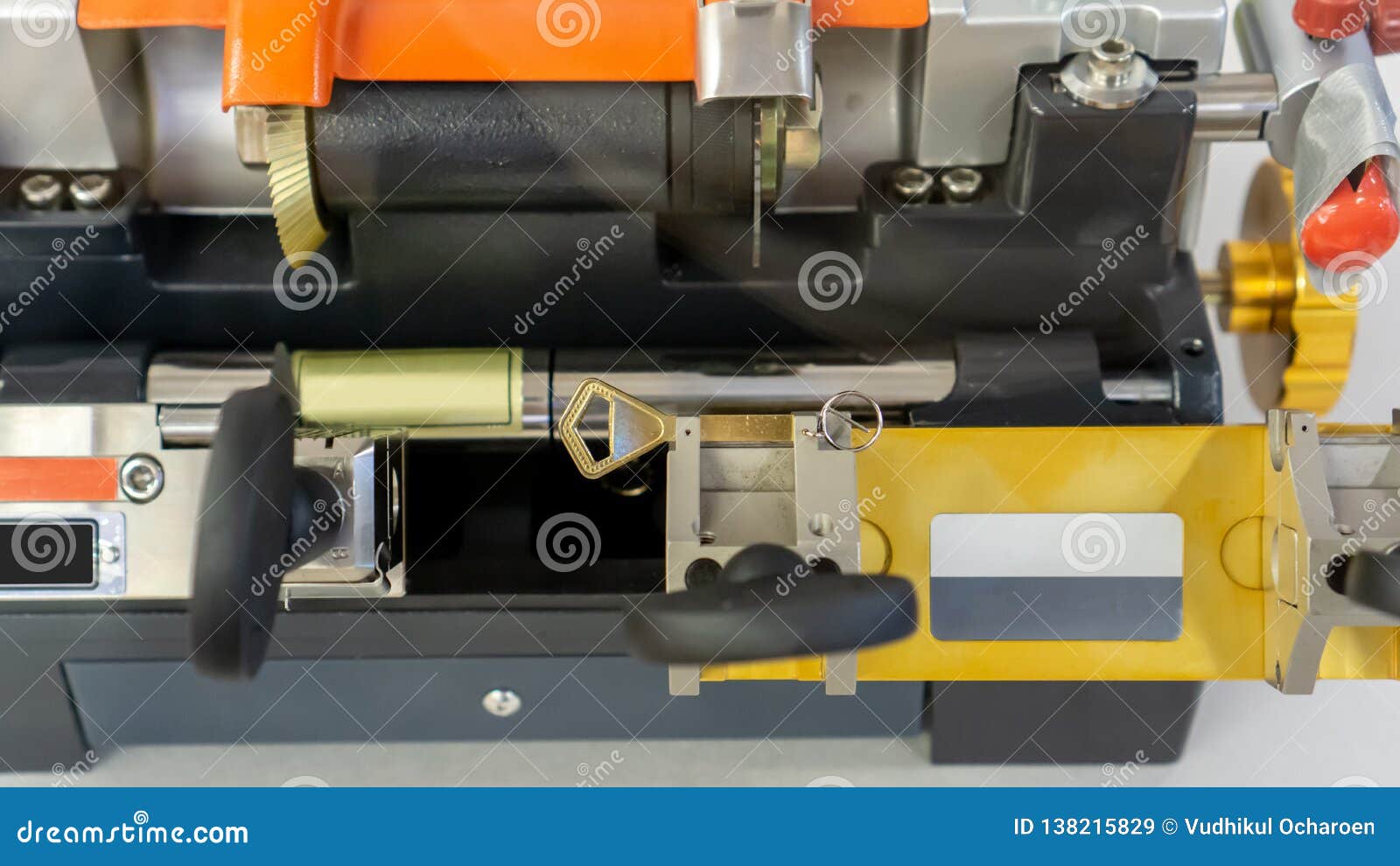 Locksmith Duplicate Machine Make New Key Stock Image - Image of detail ...