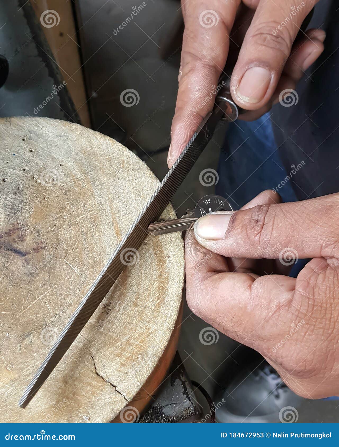 Locksmith Made a Backup Key Stock Image - Image of files, machine ...