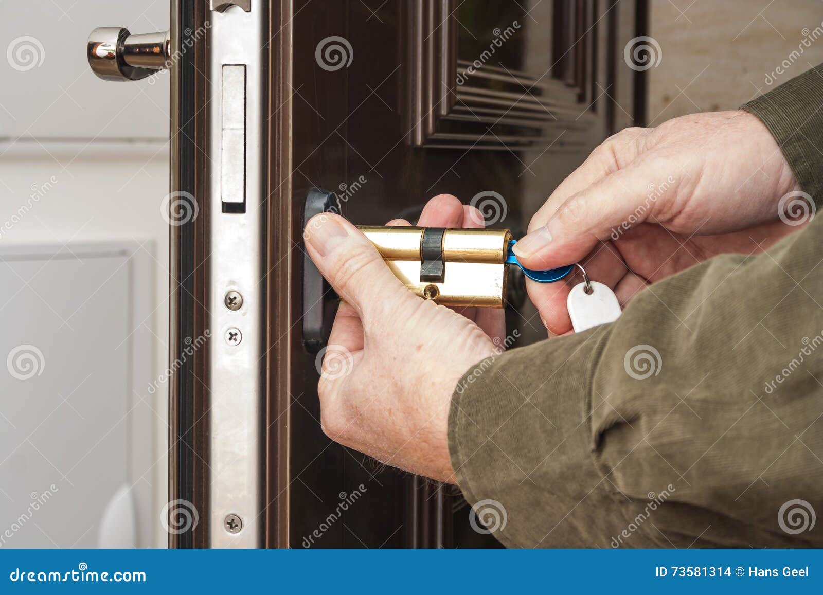 Locksmith stock photo. Image of closing, repairman, garden - 73581314
