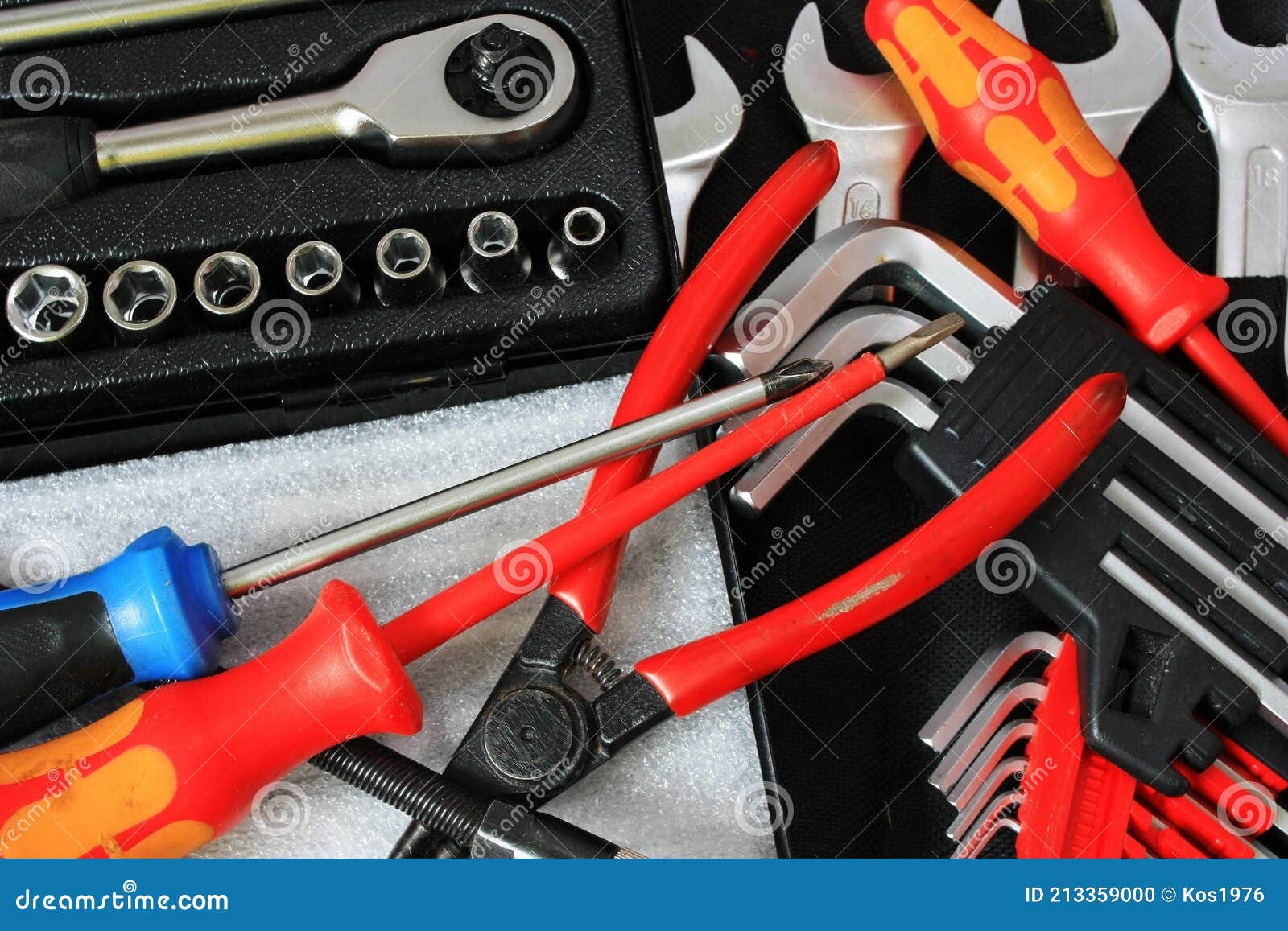 Locksmith Tools for a Mechanic Lie on a Workbench Stock Photo - Image ...