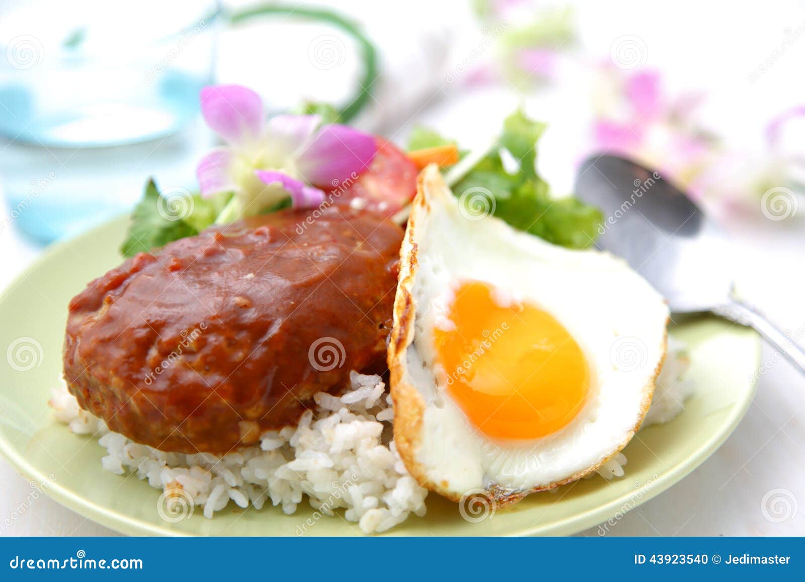 Loco Moco , Hawaiian Rice Bowl Dish Stock Image | CartoonDealer.com ...