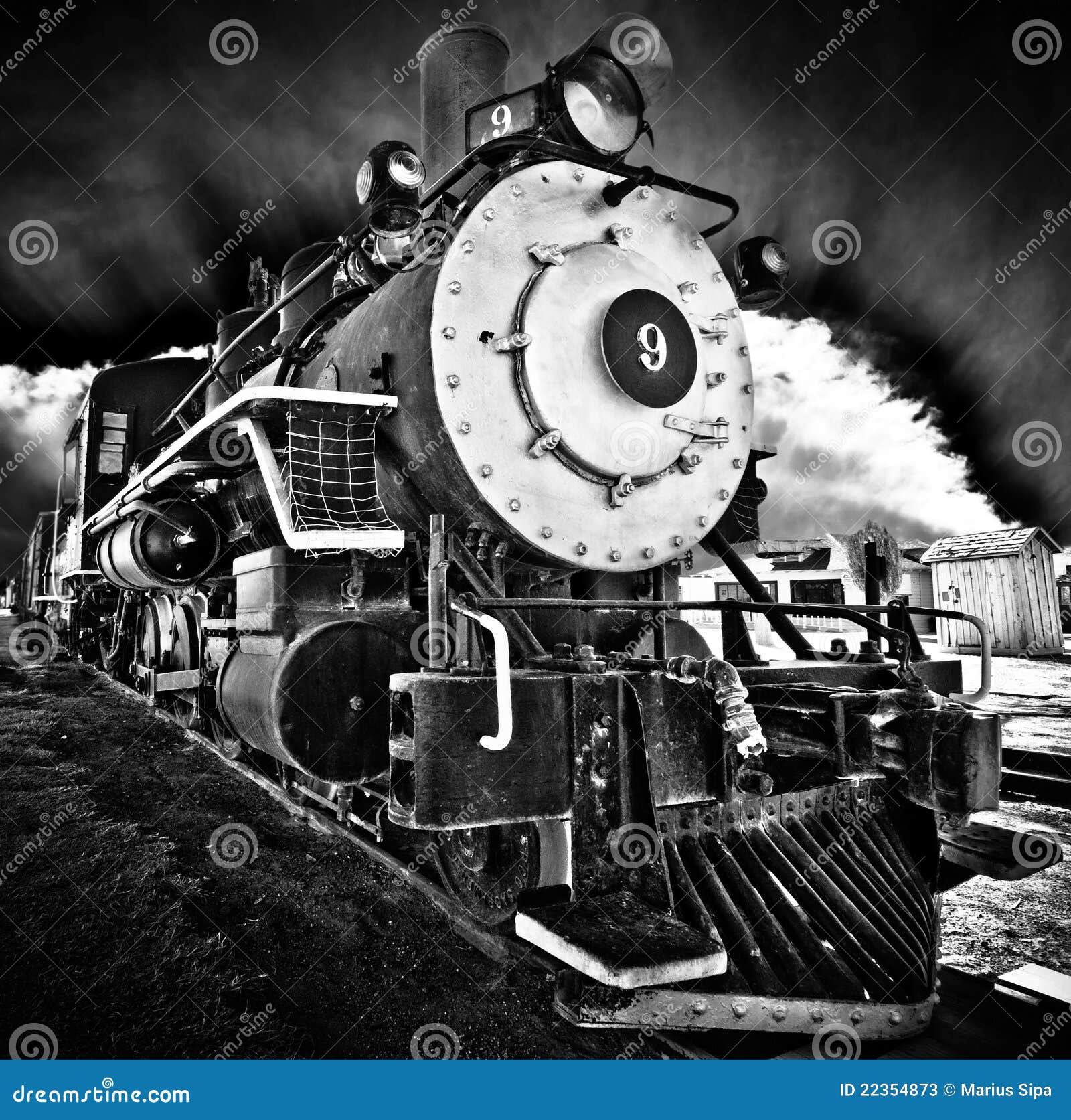 Locomotive 9 stock image. Image of station, motion, steam - 22354873