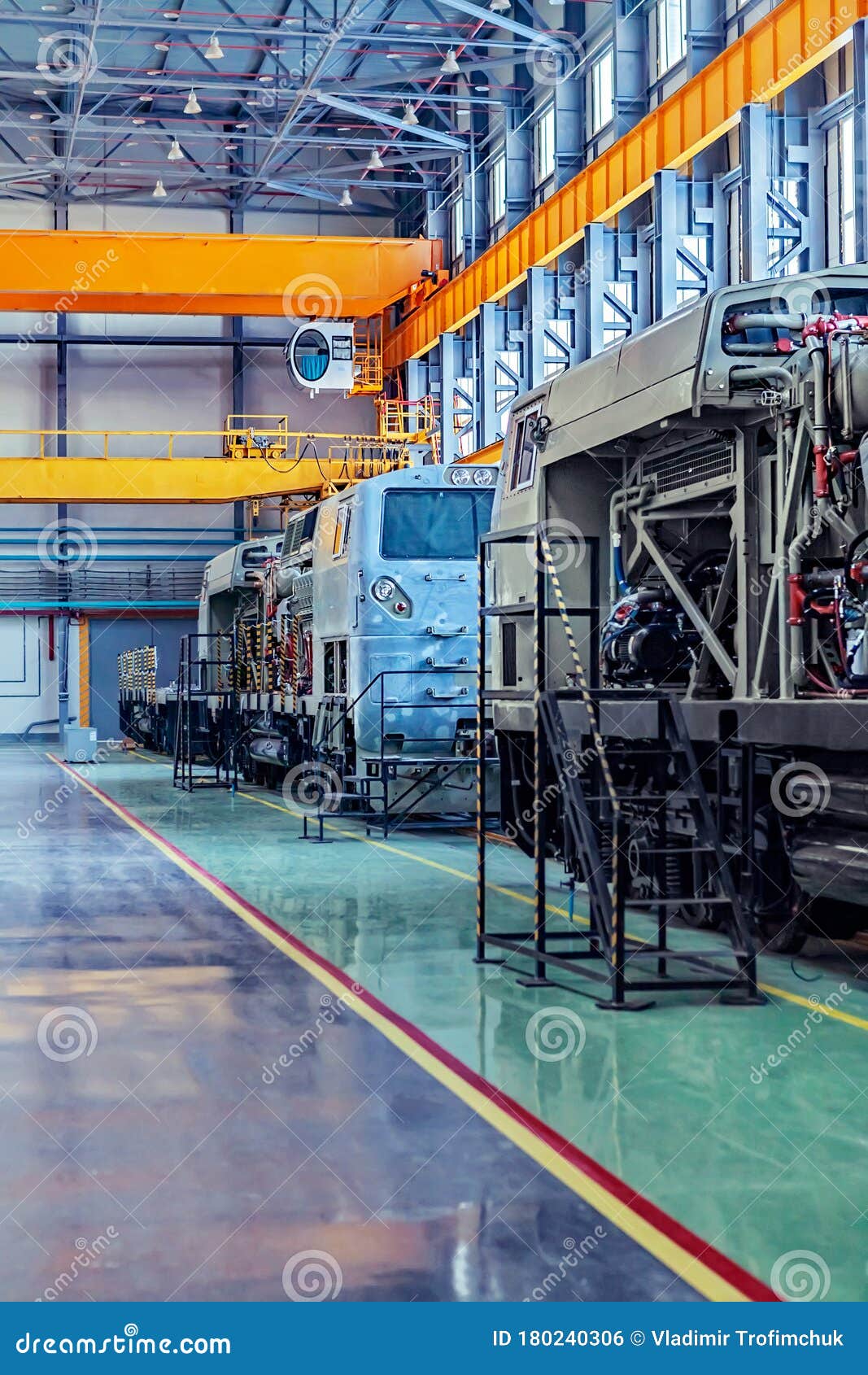 Locomotive assembly plant stock photo. Image of machinery - 180240306