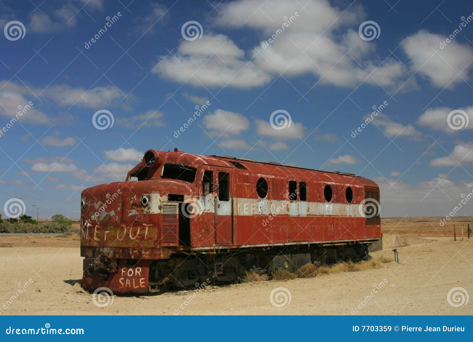 A locomotive in the desert stock image. Image of lost - 7703359