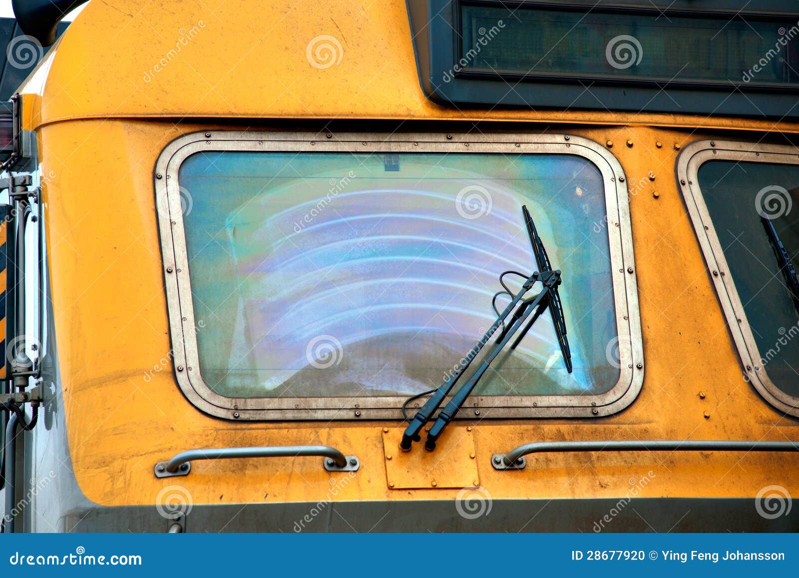 Locomotive with Dirty Windscreen Stock Photo - Image of engine, wiper ...