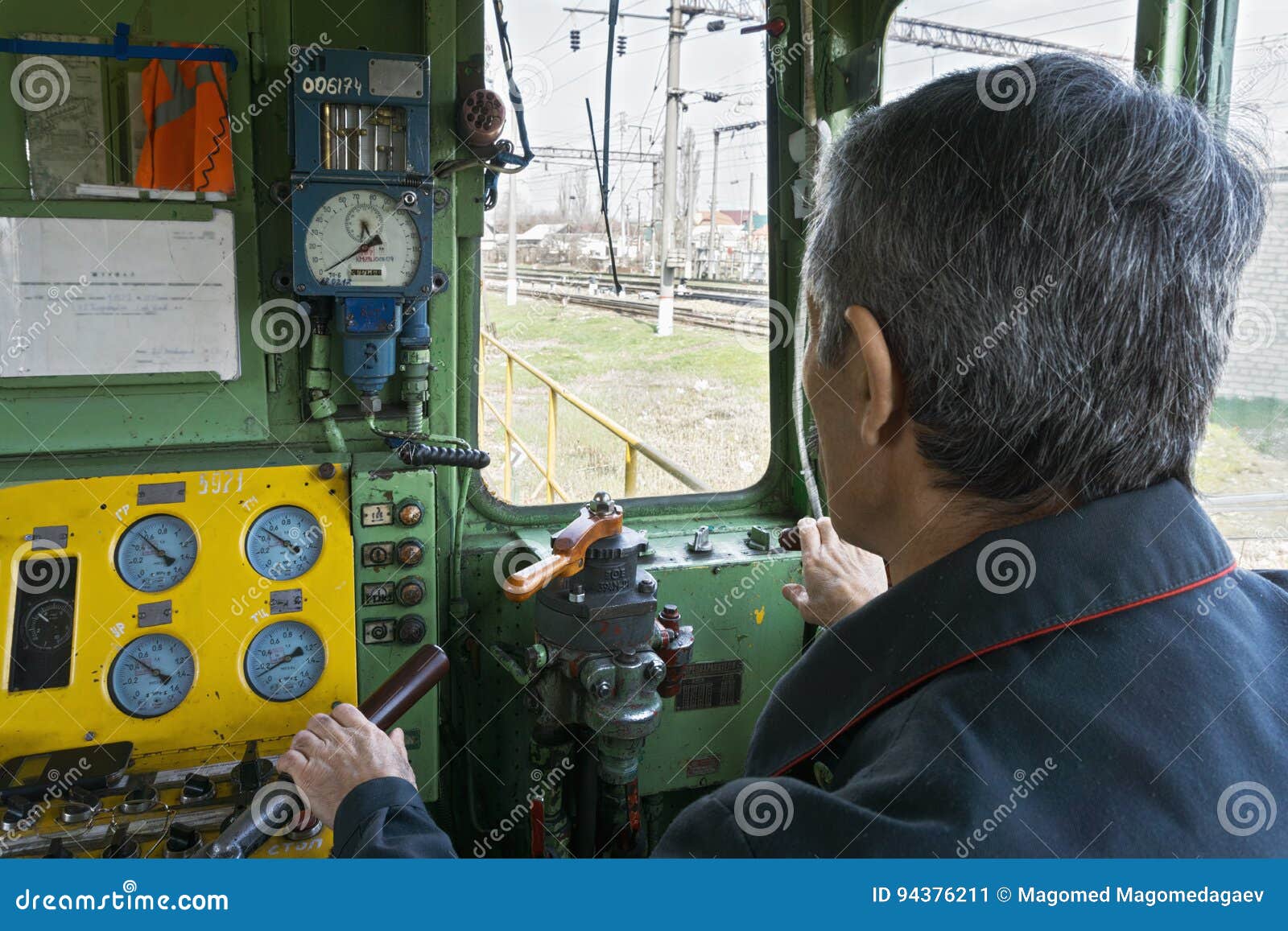Locomotive Engineer Rear View Stock Image - Image of busy, worker: 94376211
