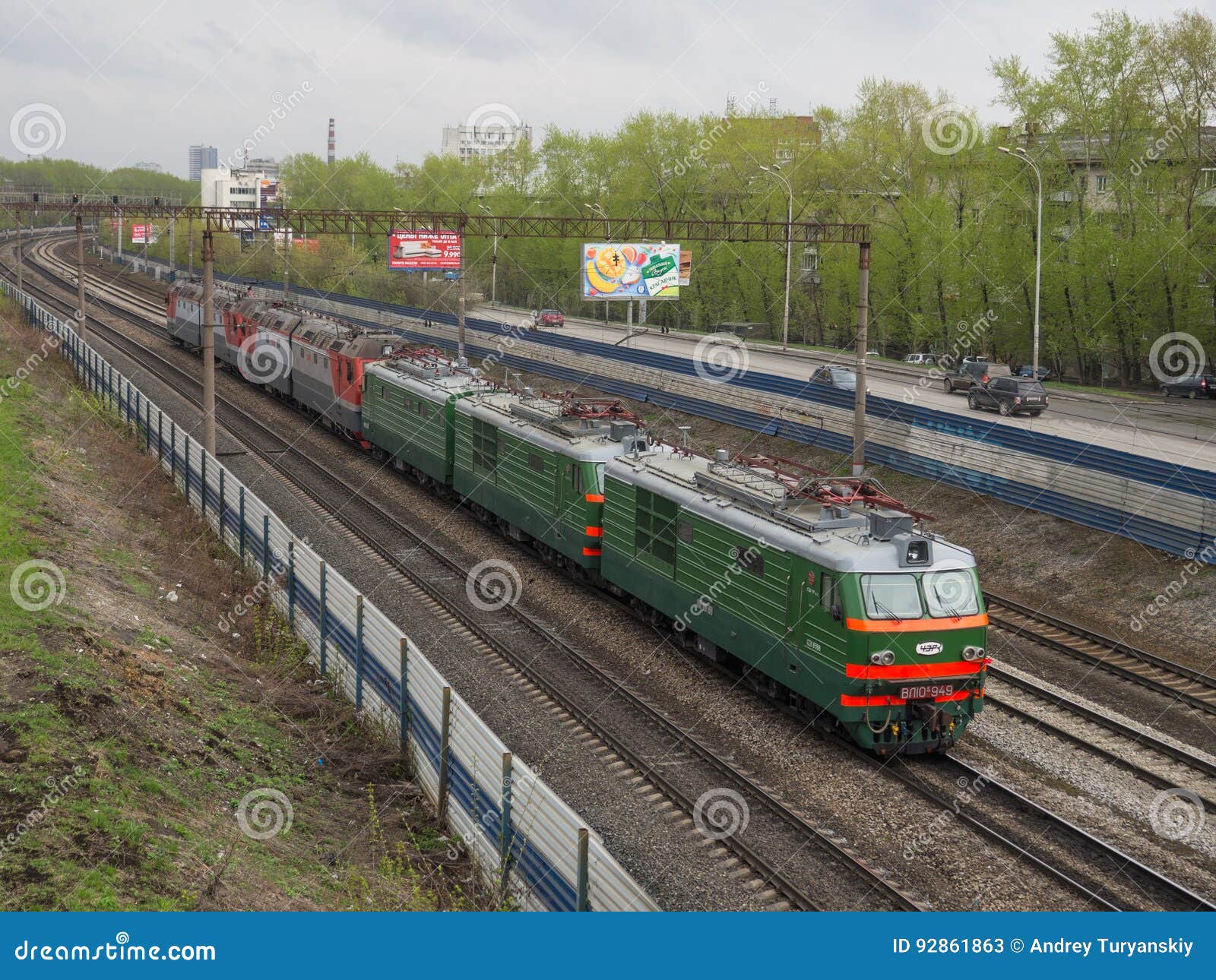 Locomotive on the Russian Railway Editorial Stock Photo - Image of ...