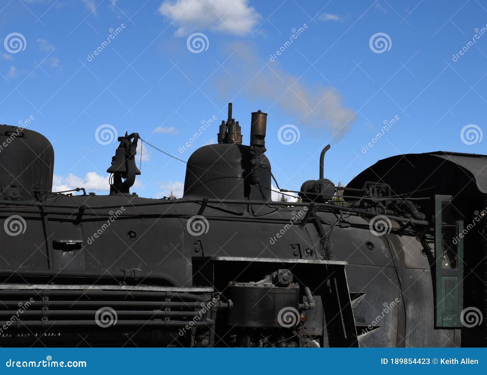 Closeup of a Steam Locomotive Steam Dome and Bell Stock Image - Image ...