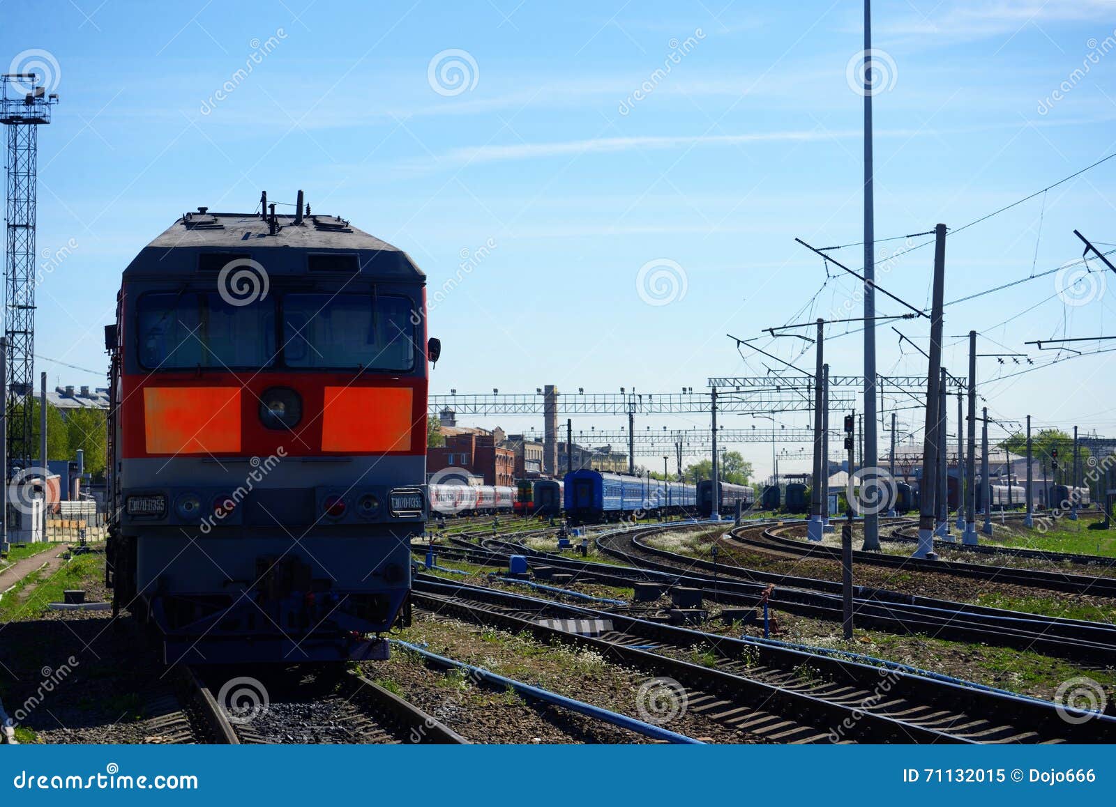 Locomotive train on rails stock image. Image of freight - 71132015