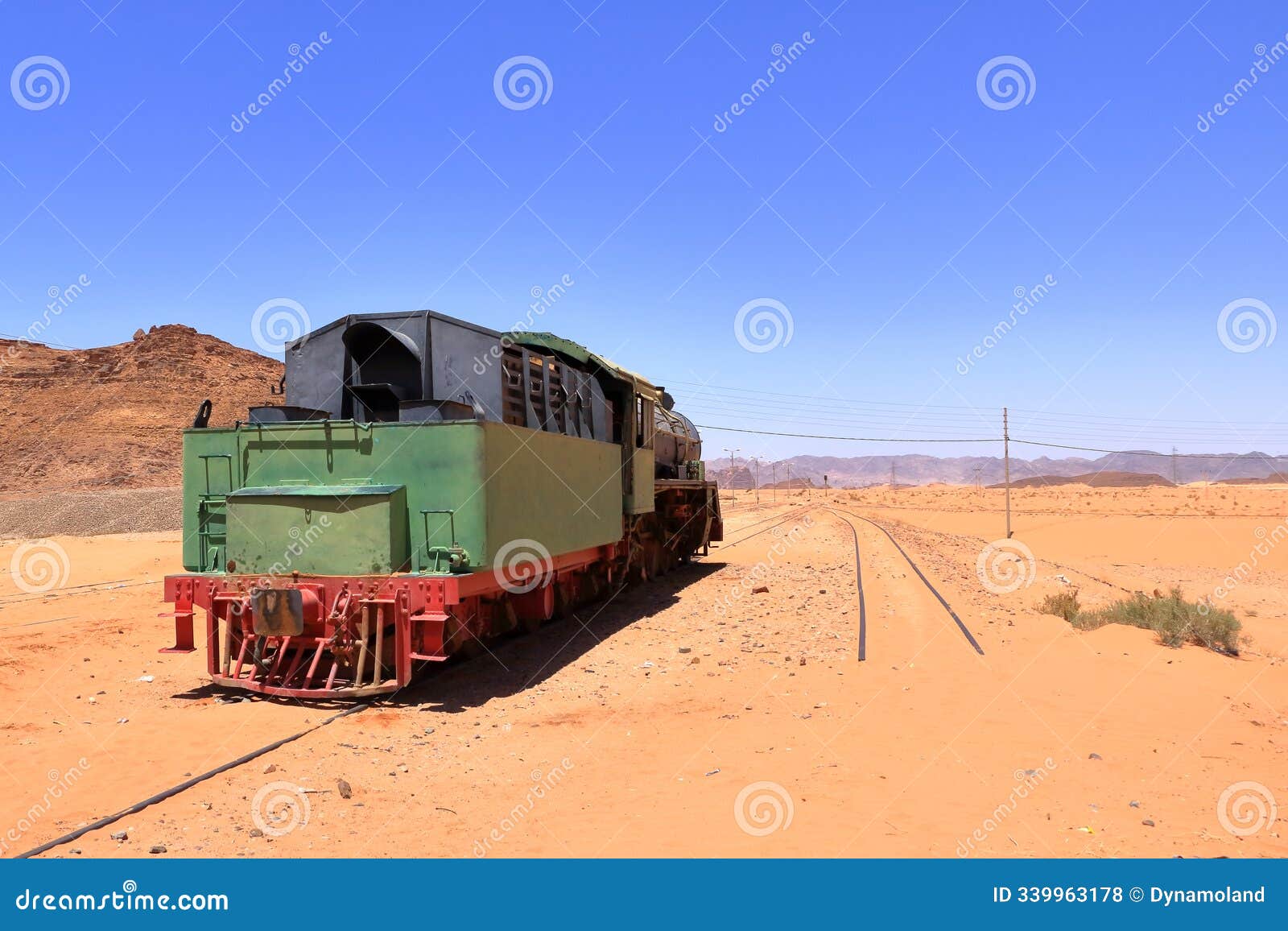 Locomotive Train in Wadi Rum Desert, Jordan Stock Photo - Image of ...