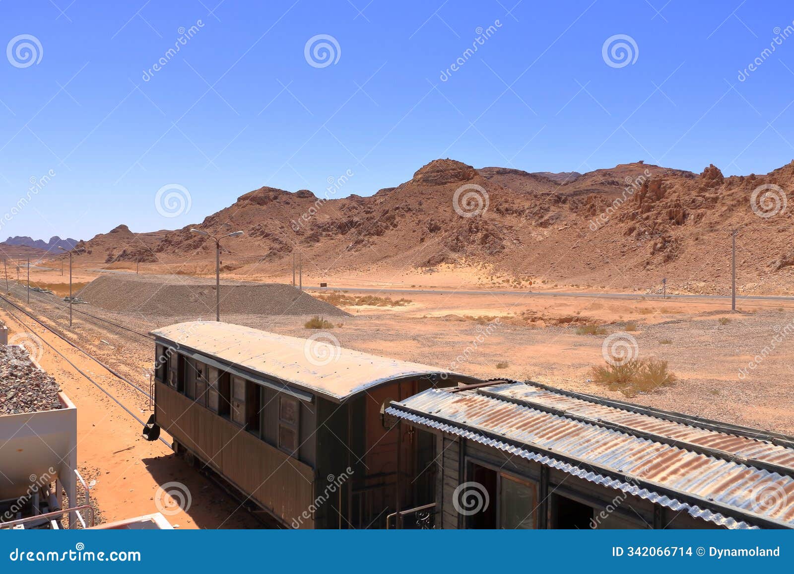 Locomotive Train in Wadi Rum Desert, Jordan Stock Photo - Image of ...