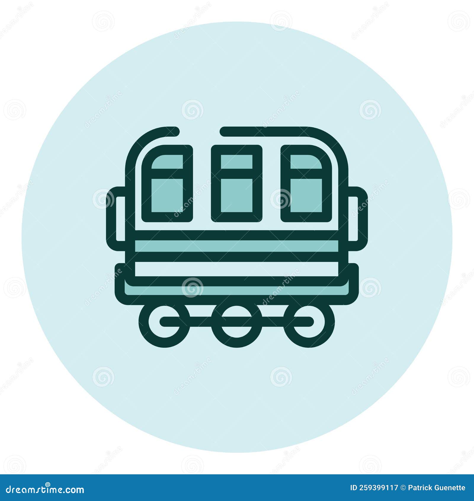 Locomotive And Wagon Icon Set. Train And Railway Freight Cars Symbols ...