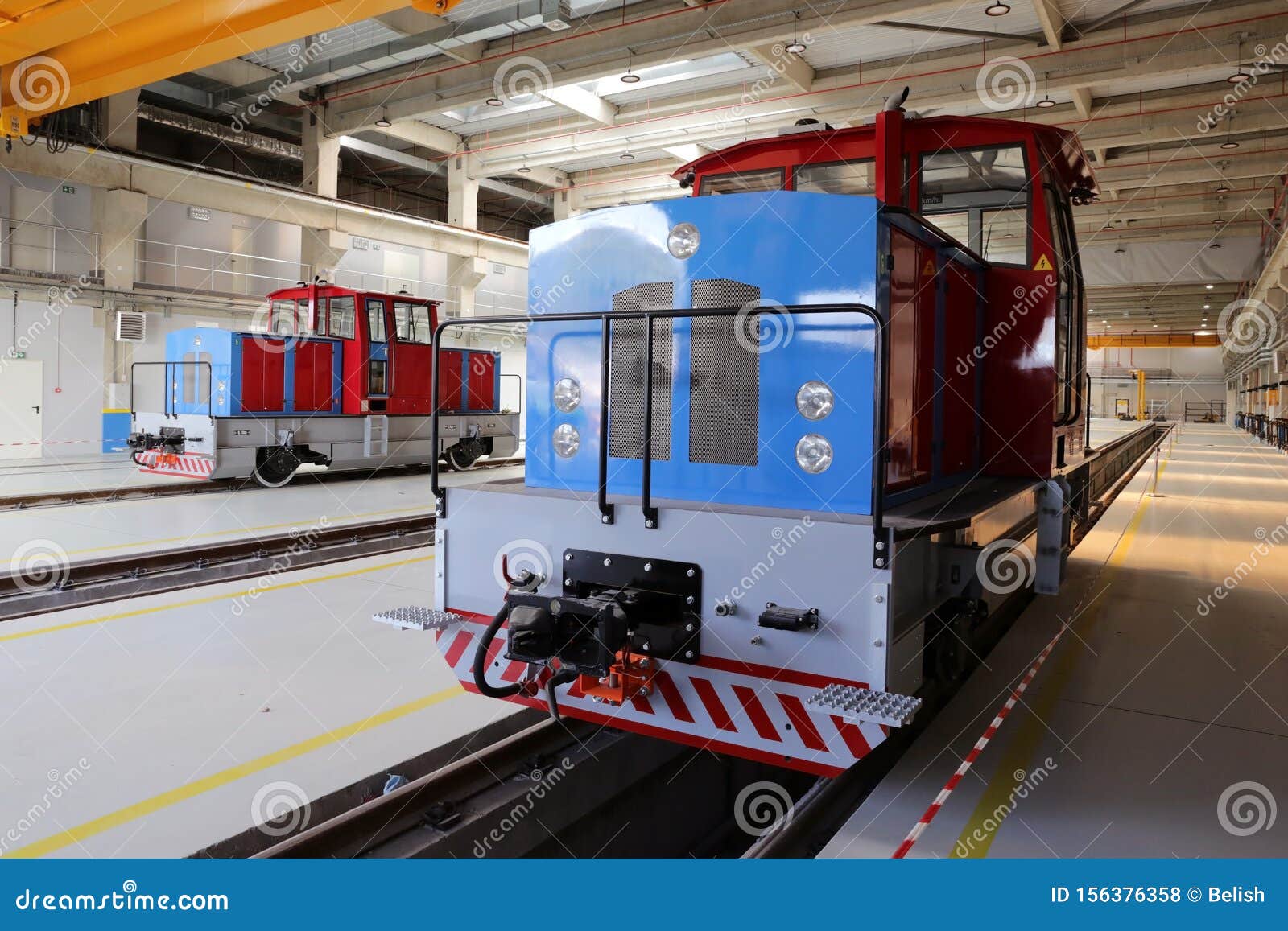 Locomotives in a depot stock photo. Image of train, industry - 156376358