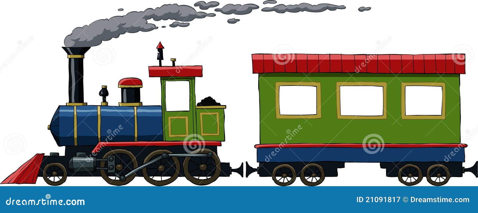 Locomotora ilustración del vector. Ilustración de transporte - 21091817