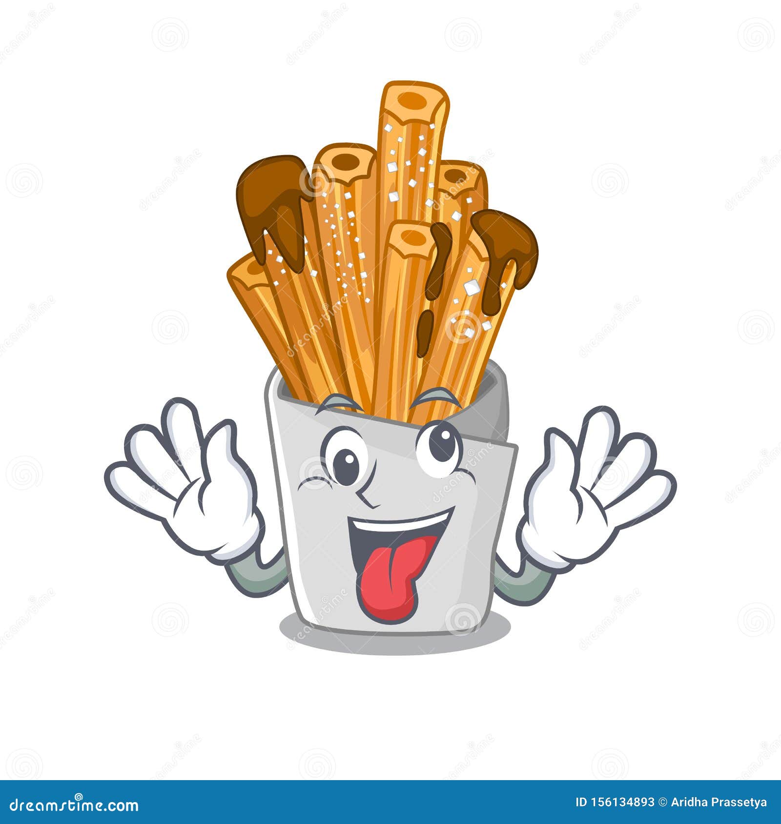 Locos Churros En El Tarro De Madera Ilustración del Vector ...