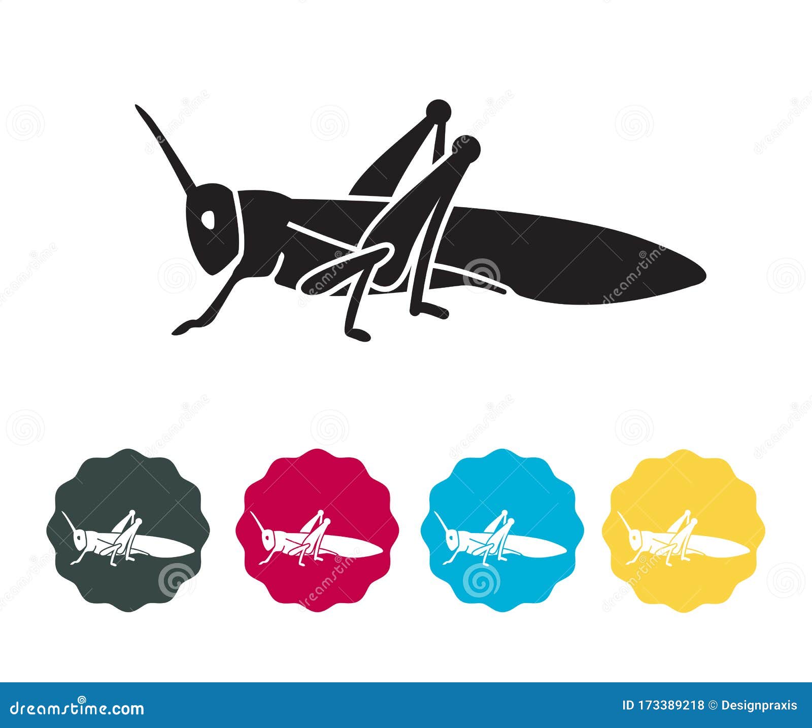 Locust Large Herbivorous Insects - Icon Stock Illustration ...