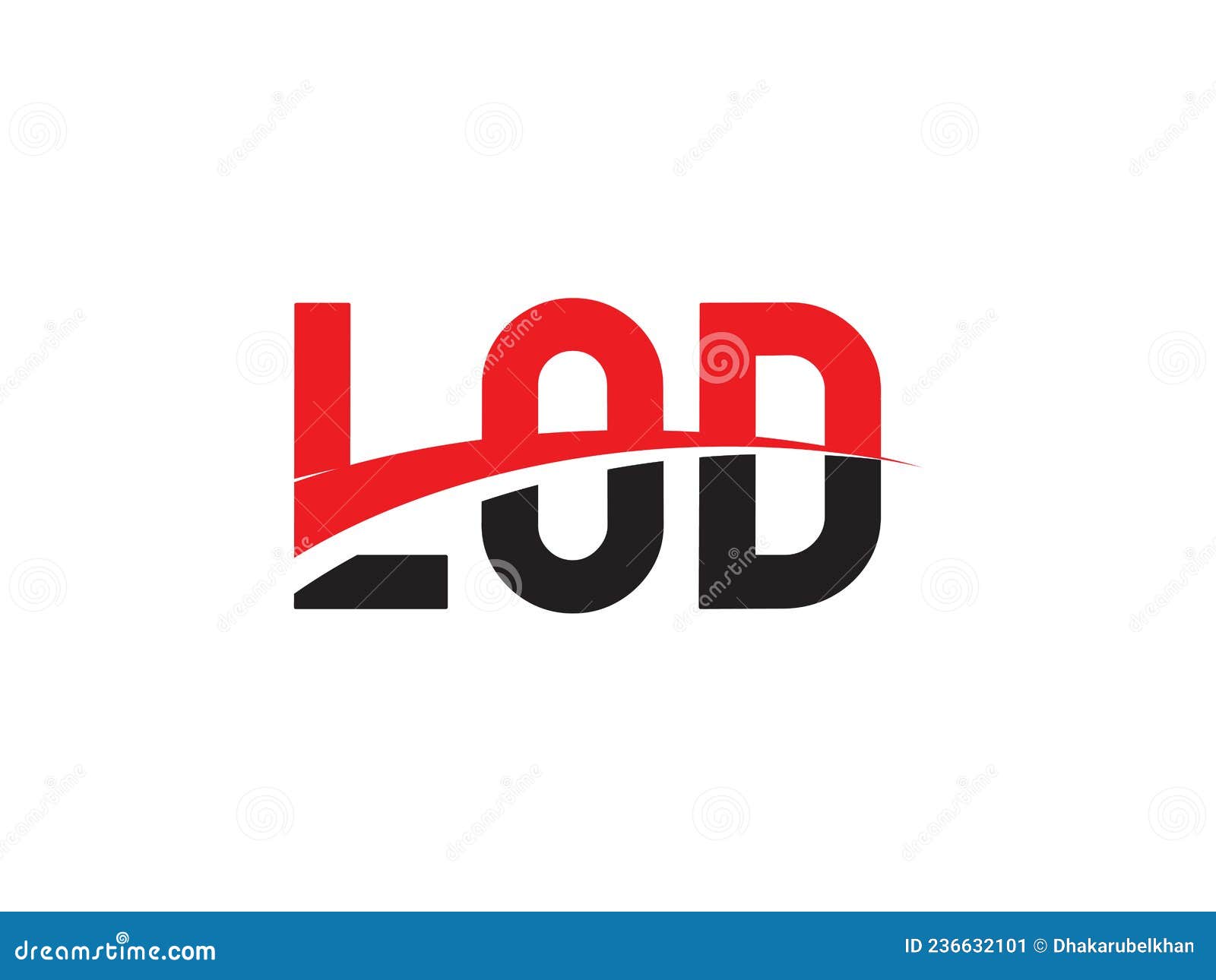 LOD Letter Initial Logo Design Stock Vector - Illustration of brand ...
