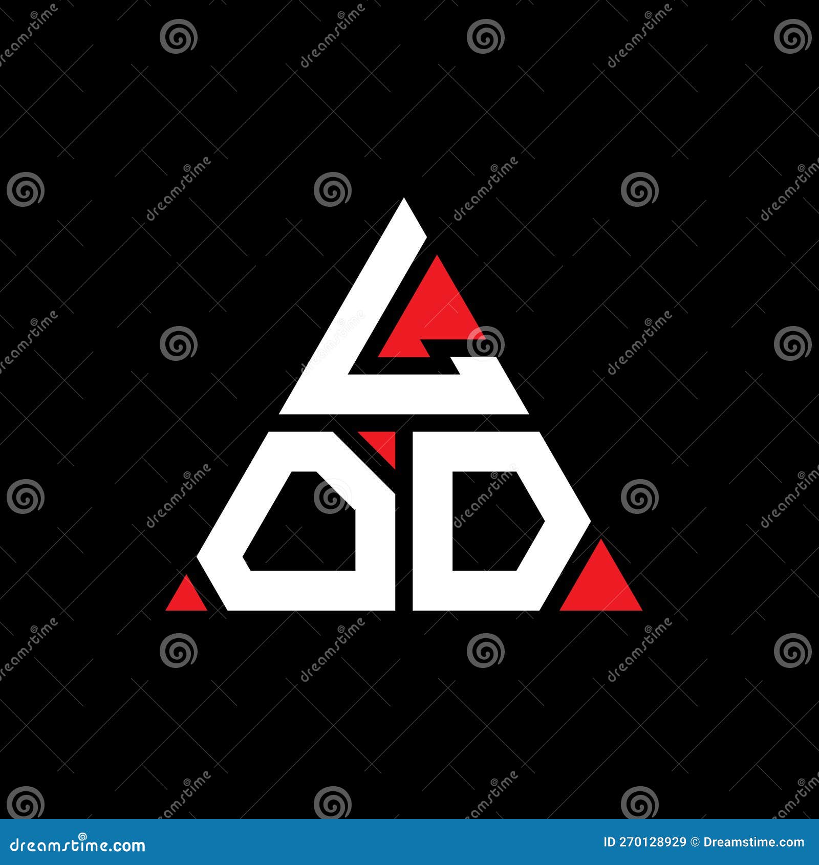 LOD Triangle Letter Logo Design With Triangle Shape. LOD Triangle Logo ...
