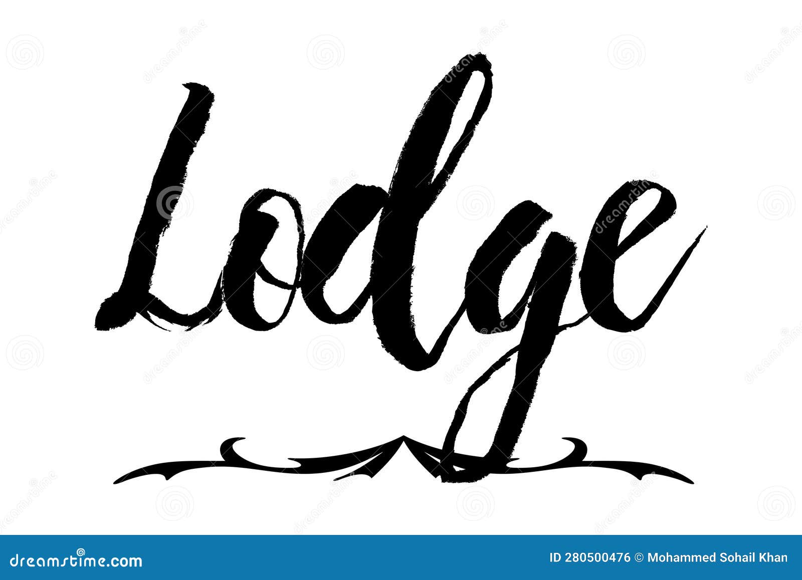 Lodge Elegant Grunge Typography Lettering Text Quote Vector Design ...