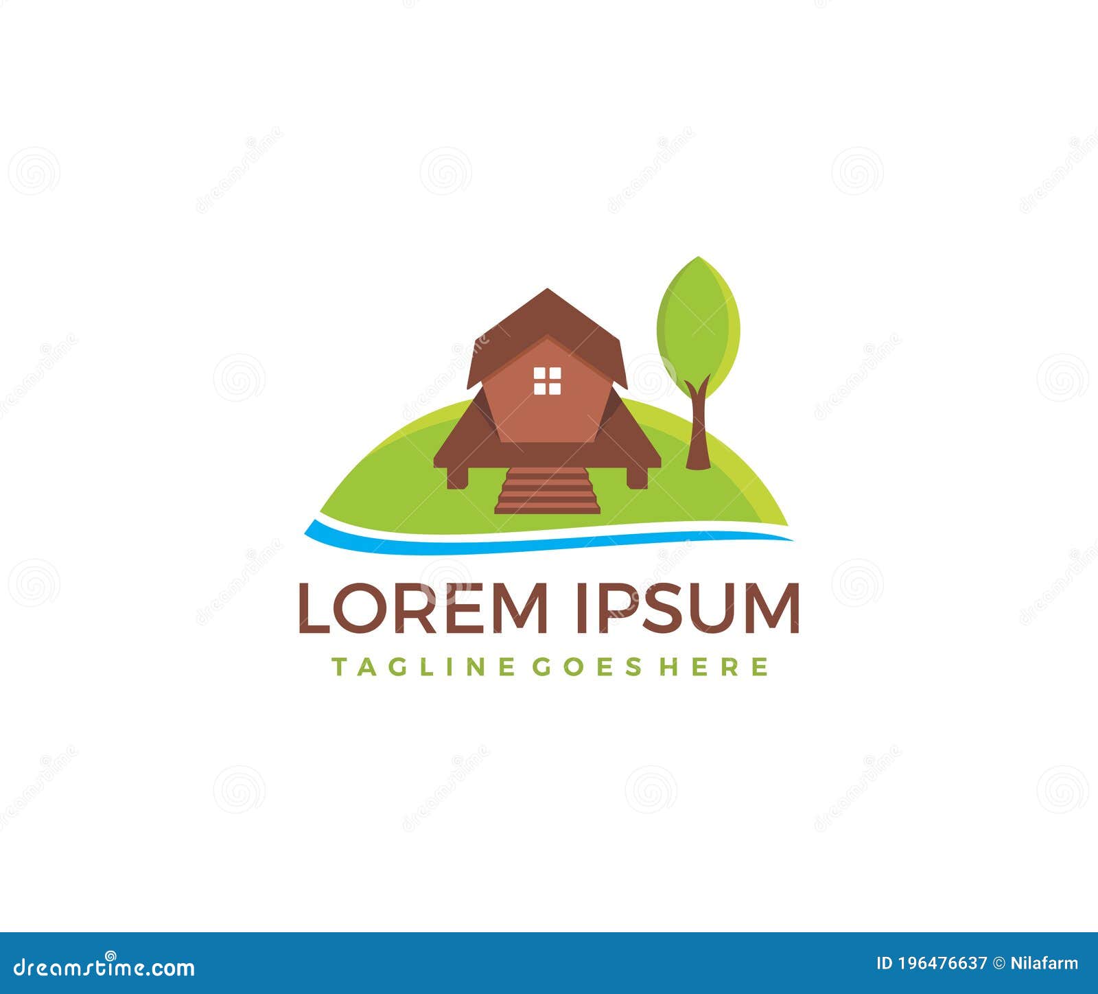 Lodge at the Green Valley Logo Design [vector] Stock Vector ...