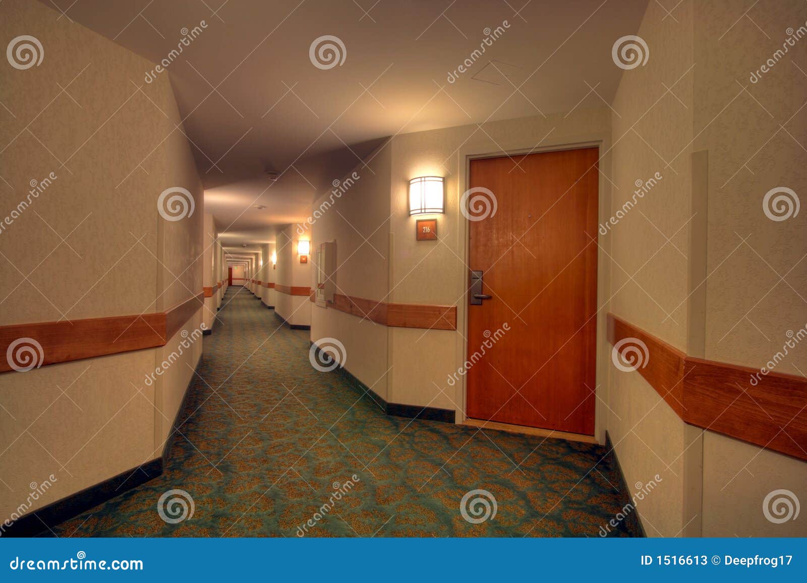 Lodge hallway #7 stock image. Image of indoor, wood, carpet - 1516613