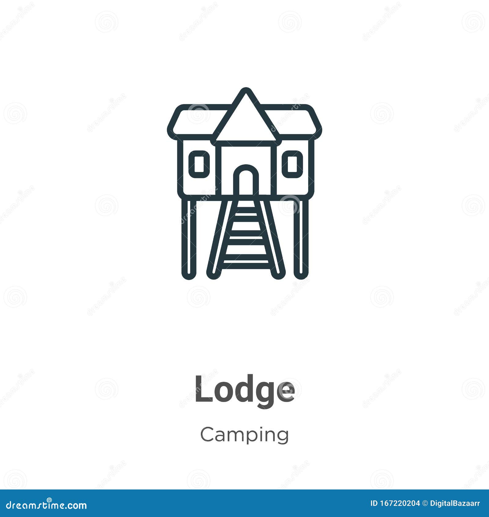 Simple Lodge House Landscape Vector Logo Illustration Stock Photography ...