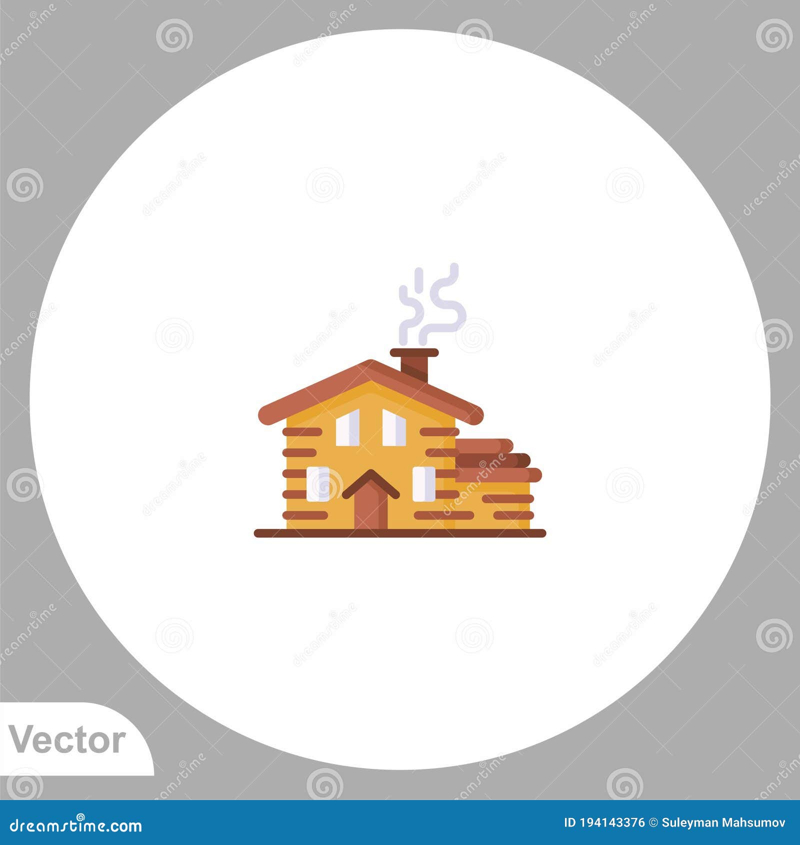 Lodge Vector Icon Sign Symbol Stock Vector - Illustration of pictogram ...