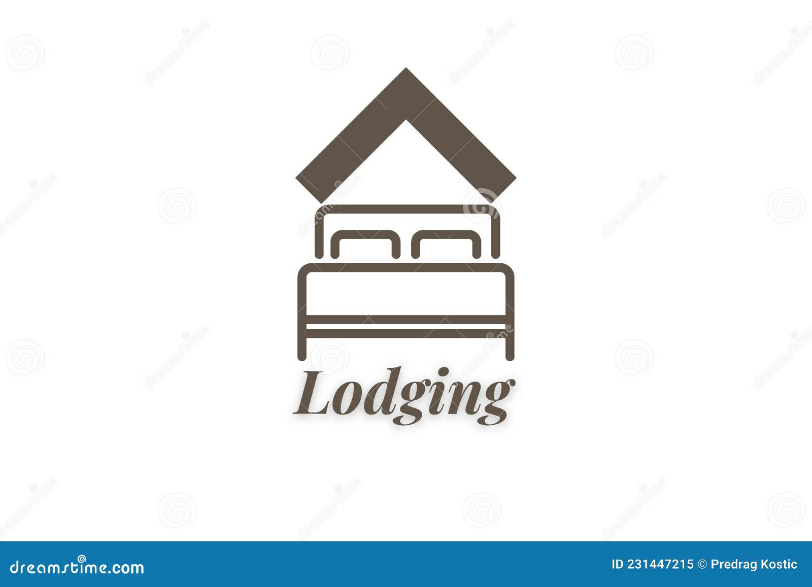 Lodging icon. stock illustration. Illustration of black - 231447215