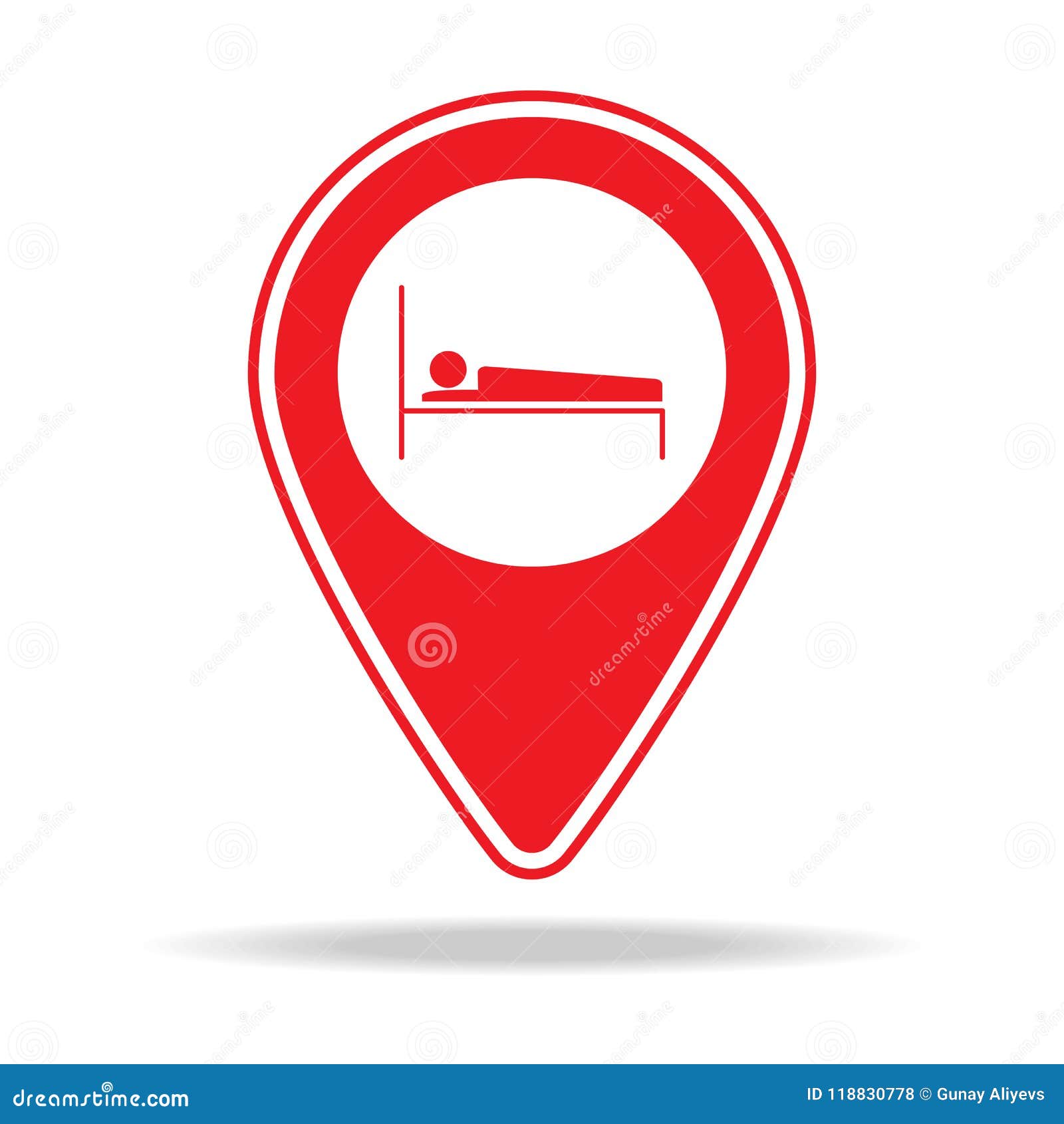 Lodging Map Pin Icon. Element of Warning Navigation Pin Icon for Mobile ...