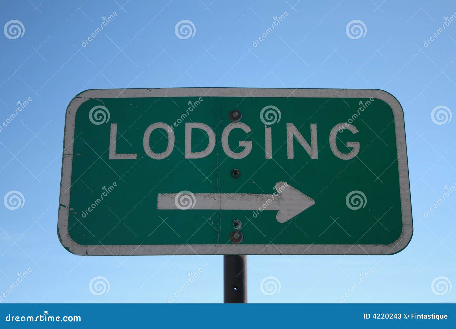 Lodging sign with arrow stock image. Image of rooms, sign - 4220243