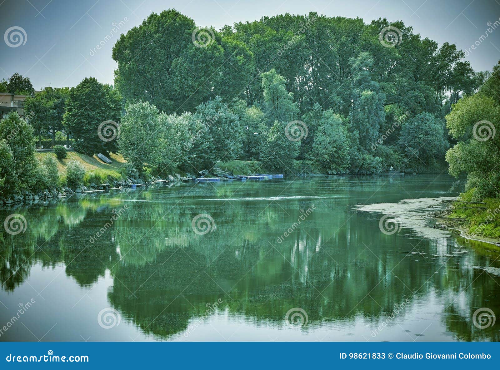 Lodi Italy: the Adda river stock image. Image of italy - 98621833