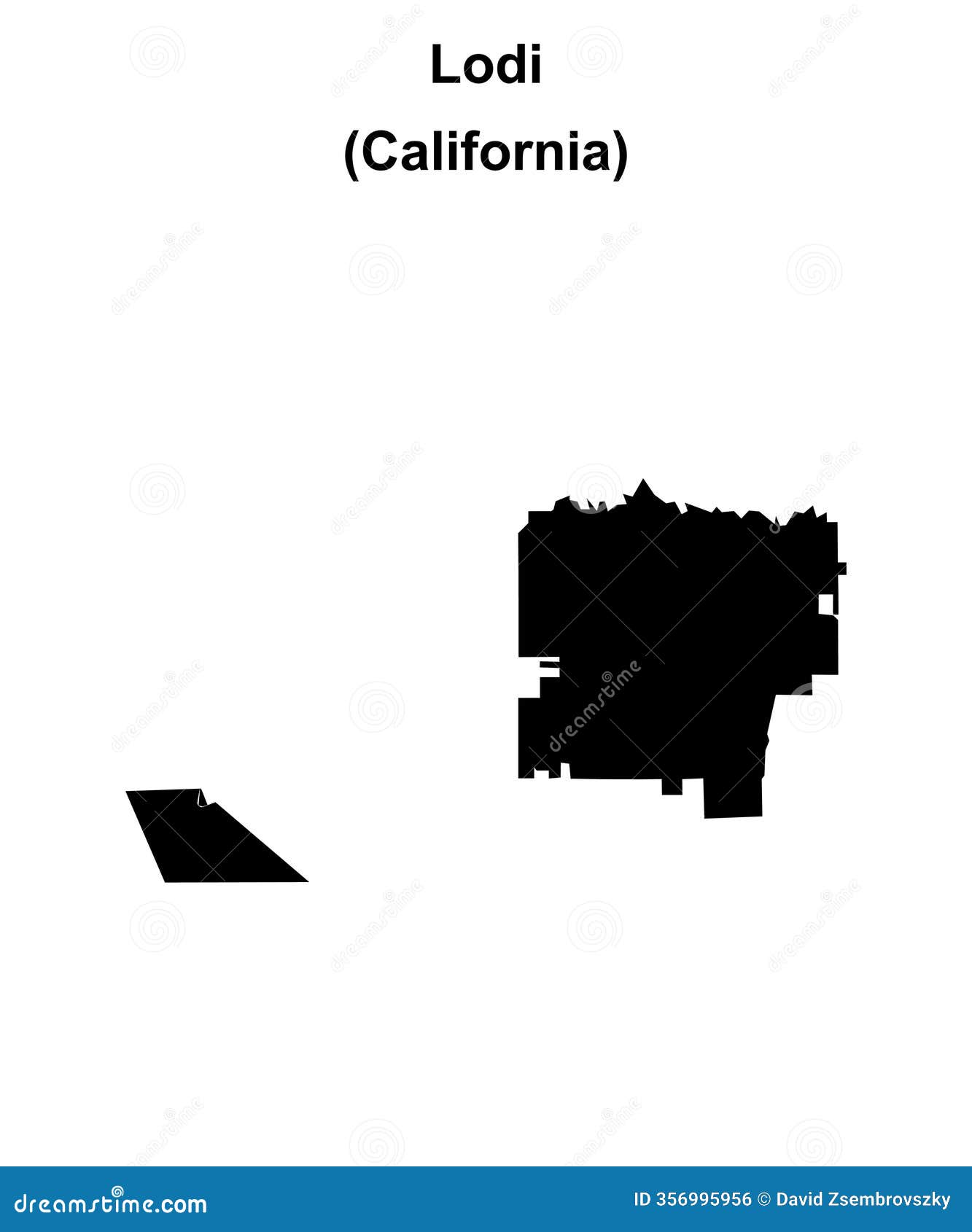 Lodi outline map stock illustration. Illustration of isolated - 356995956