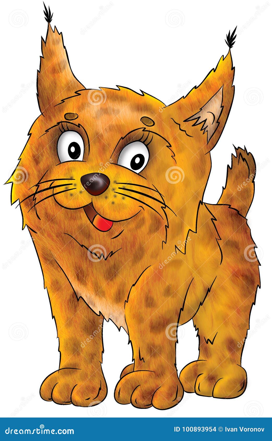 Lodjur stock illustrationer. Illustration av skog, natur - 100893954